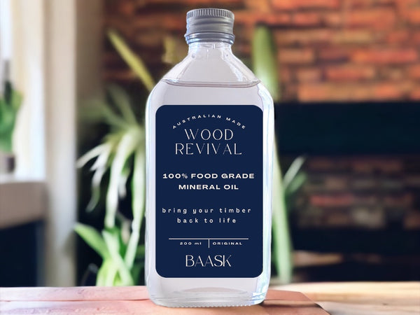 BAASK Chopping Board Oil Food grade mineral oil Made in Australia